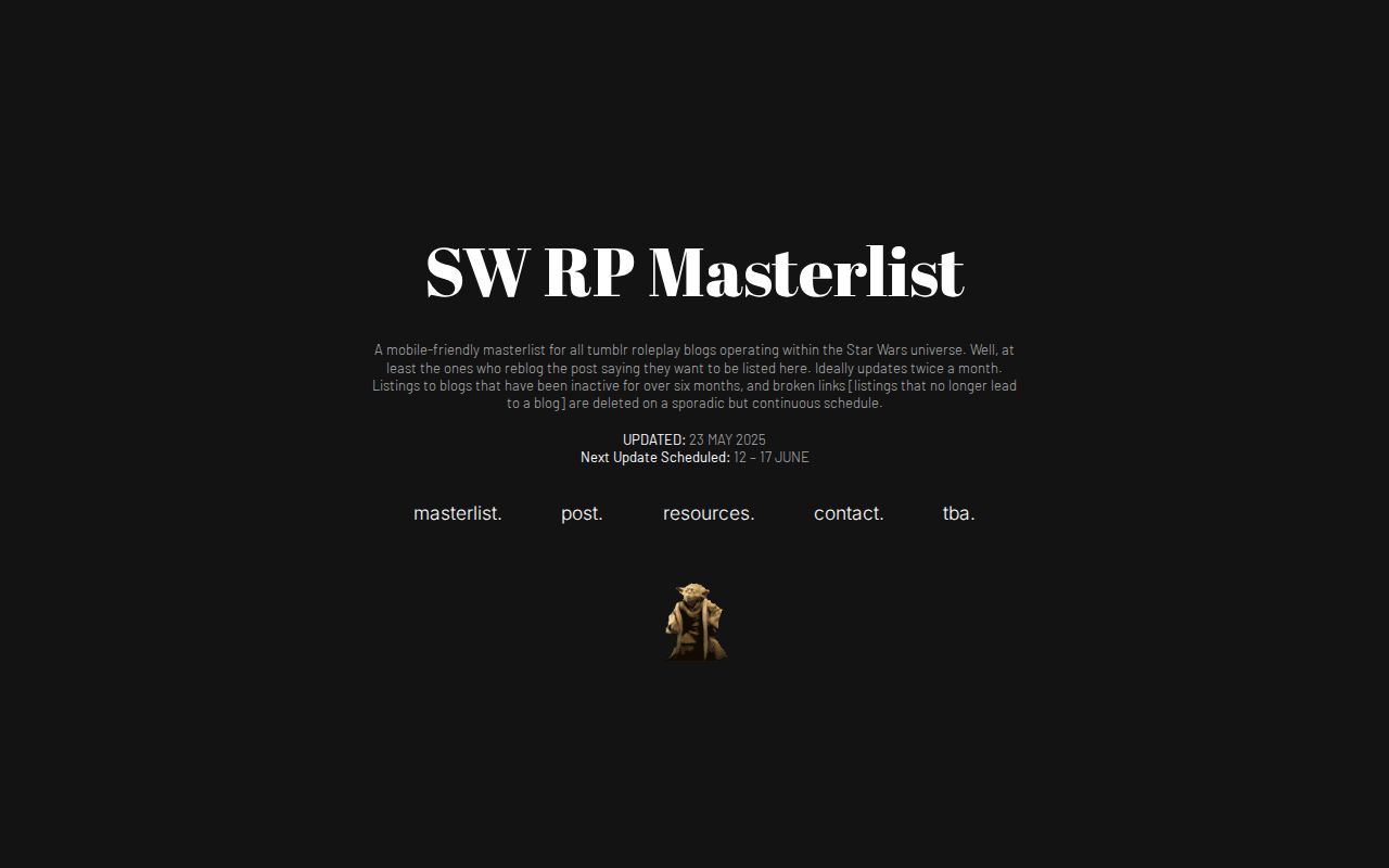 SW RP Masterlist
